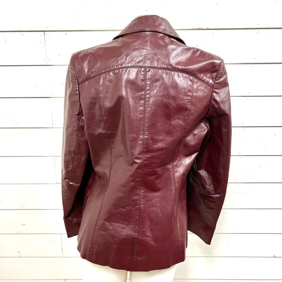Etienne Aigner | Jackets & Coats | Vintage Aigner Coat Leather Oxblood ...